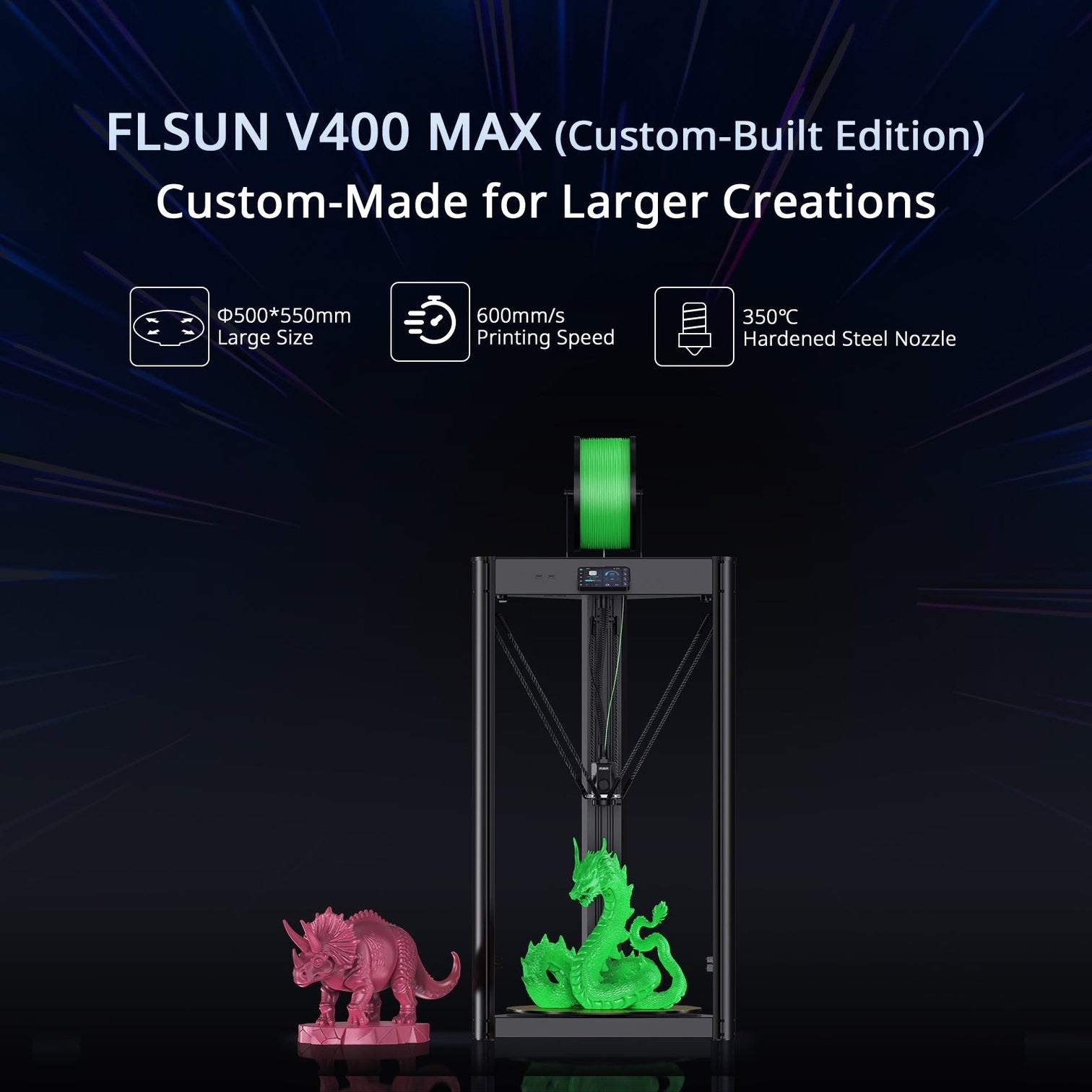 FLSUN V400 Max 3D Printer: Large-Format Printing at Lightning-Fast 600 ...